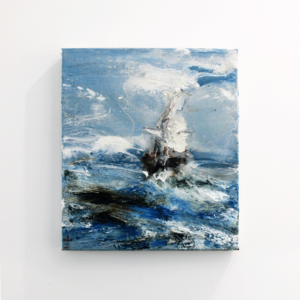 18th Century Vessel Tossed at Sea, 2024 - Garth Steeper - Original Oil ...