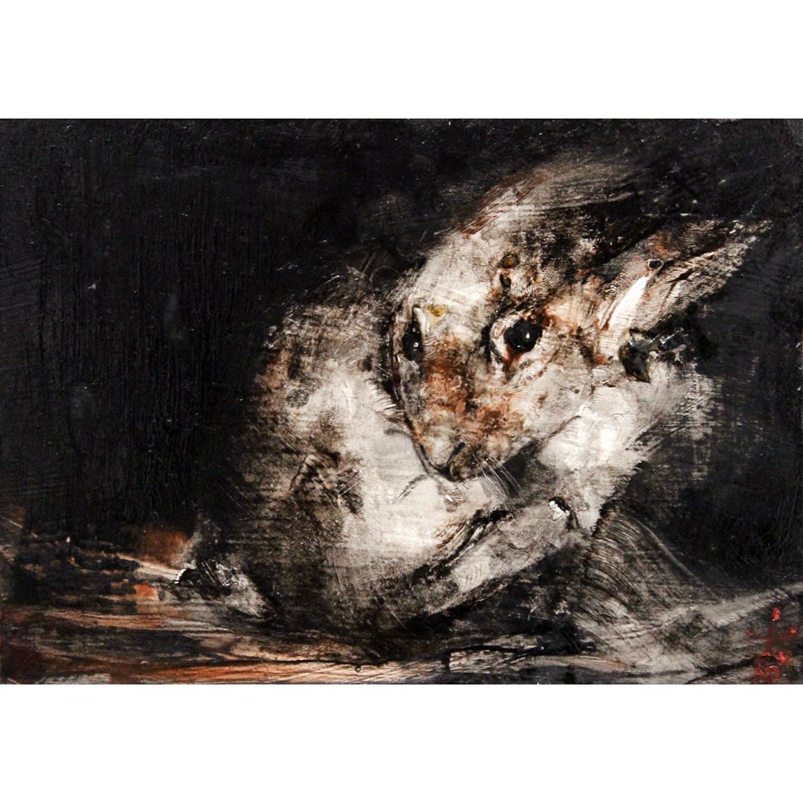 Rabbit in the Wet #2, 2023 - Garth Steeper - Original Oil Painting ...