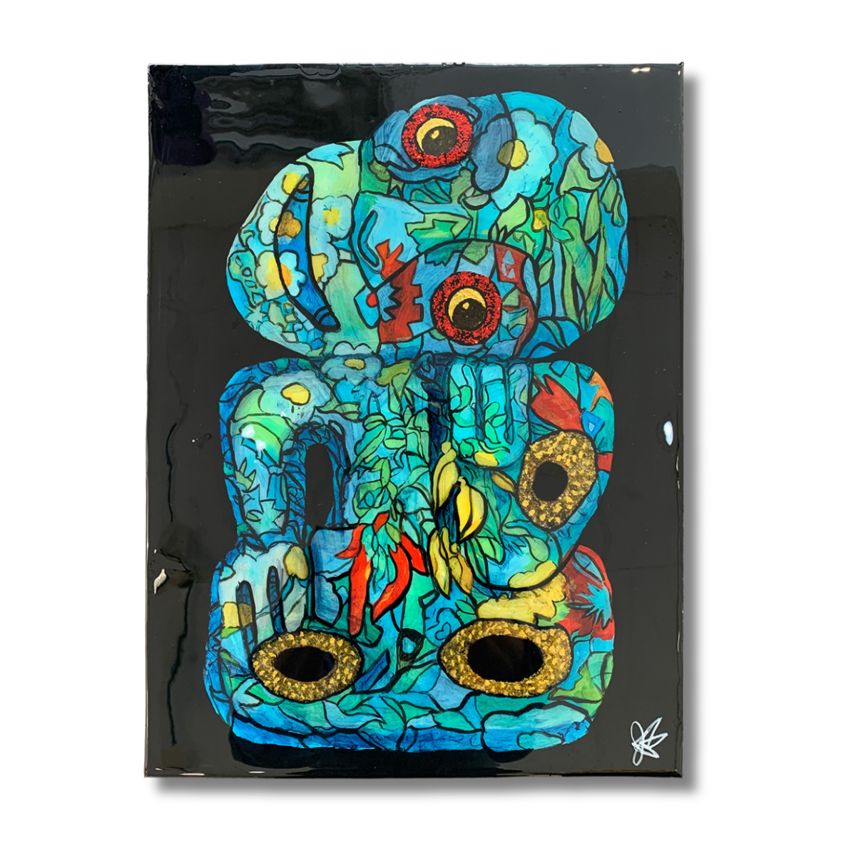 Hei Tiki Putiputi Iti (Blue) - Jimmy James Kouratoras - Original ...
