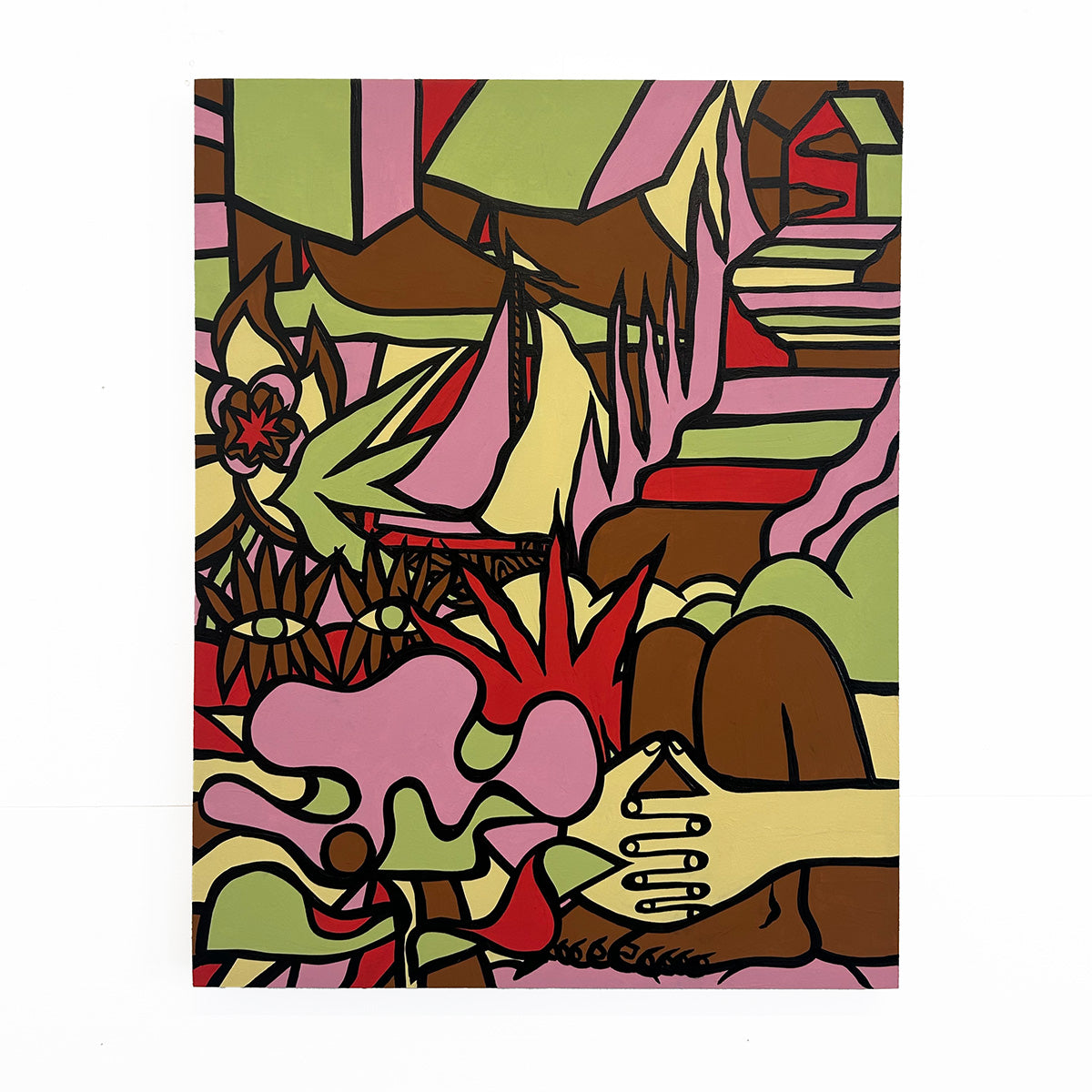 PRISCILLA WITTE (USA) Bloom Voyage acrylic and oil on wood panel 610 x ...