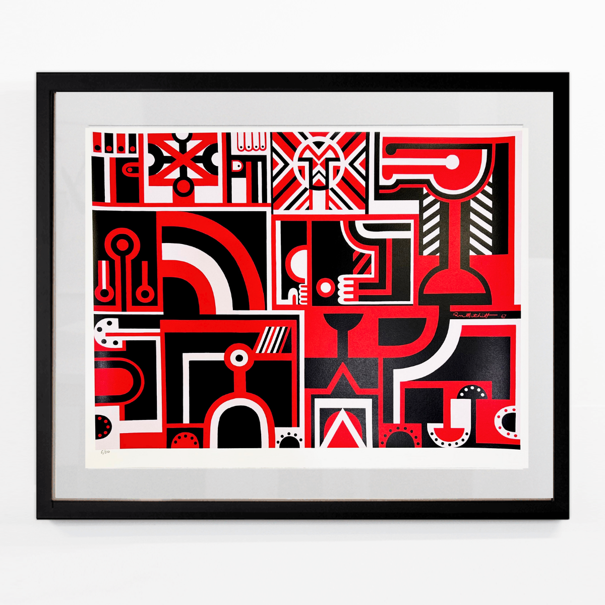 Para Matchitt - Te Kooti Wahawaha - screen print - Boyd-Dunlop Gallery