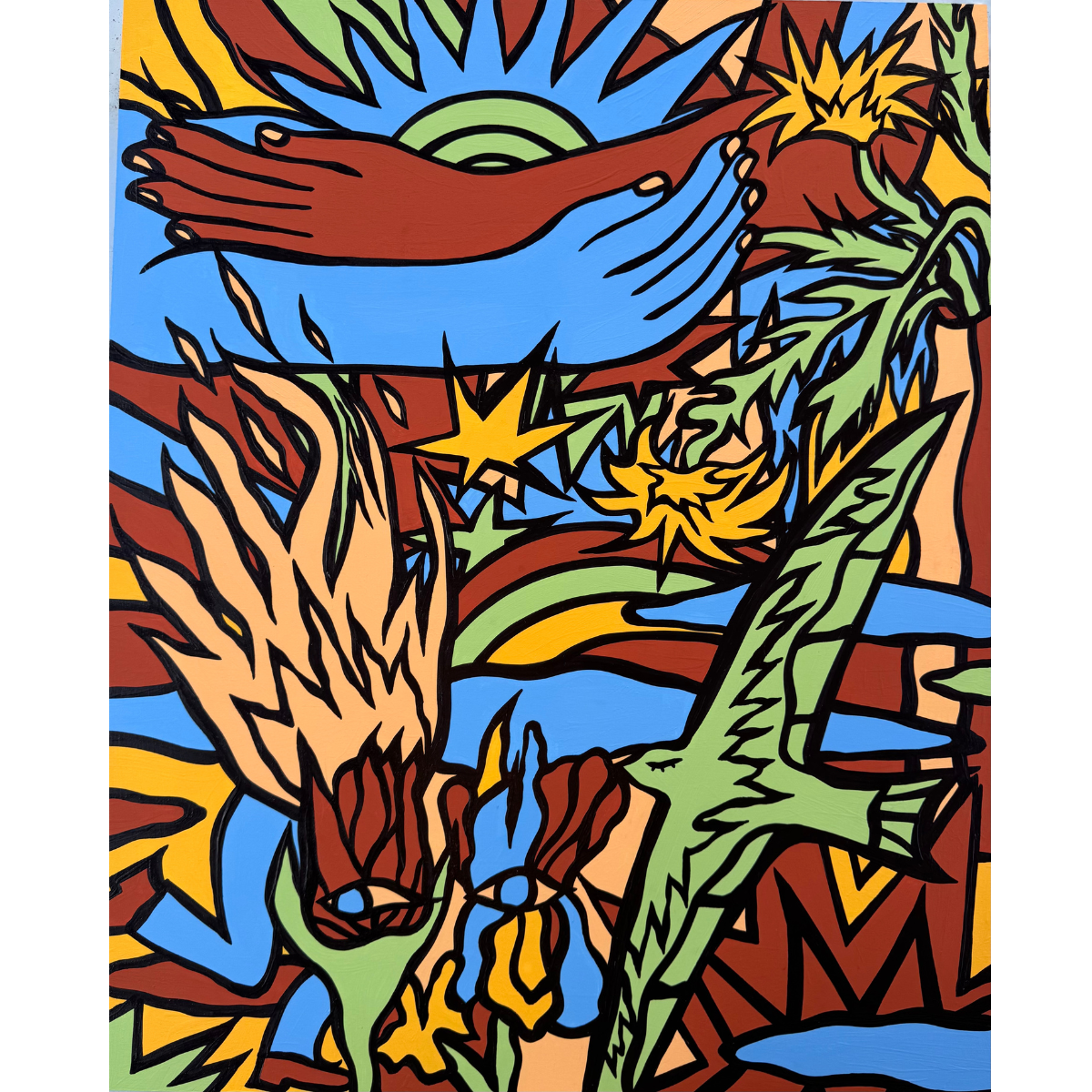 PRISCILLA WITTE (USA) Hothouse Phantom, 2025 acrylic and oil on wood ...