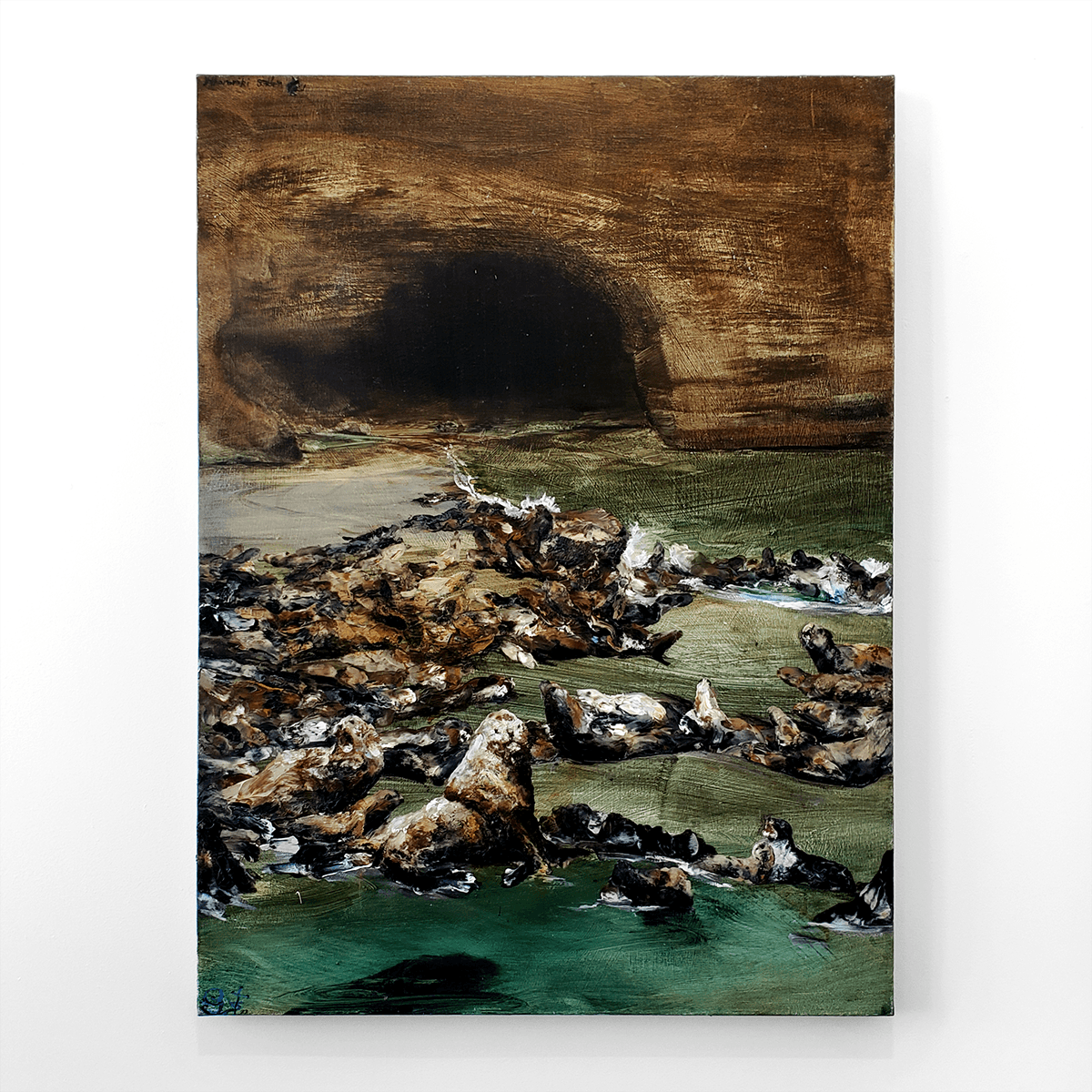 Sealion Colony, 2024 - Garth Steeper - Original Oil Painting – Boyd ...