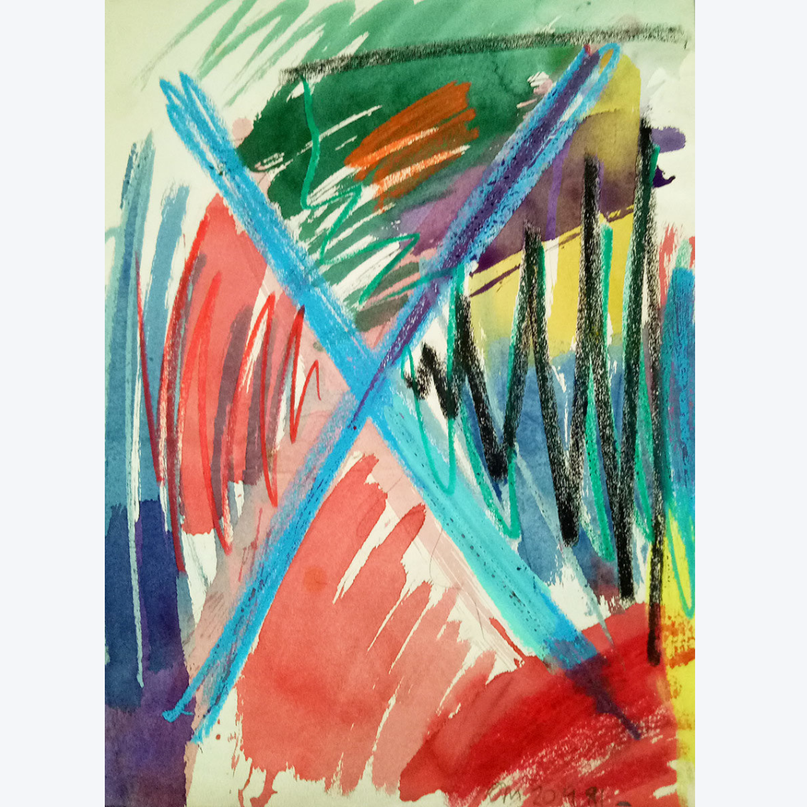 Allen Maddox Original - Untitled - Watercolour and Pastel – Boyd-Dunlop ...