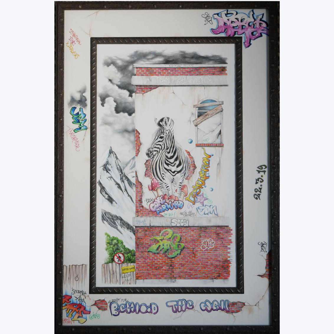 Behind the Wall - Jeremy McCormick - Original Drawing – Boyd-Dunlop Gallery