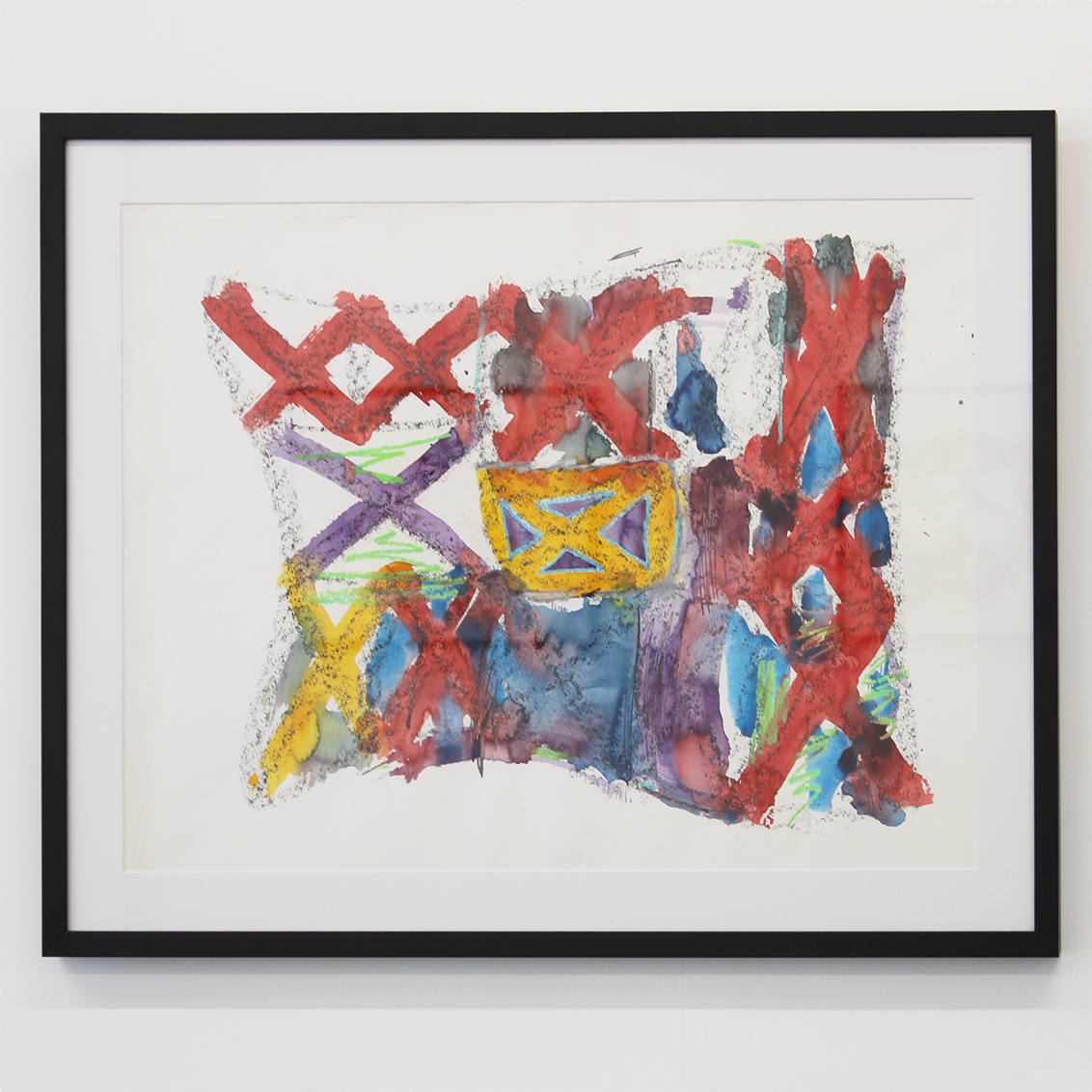 Untitled - Original Allen Maddox - Watercolour paint and crayon on ...