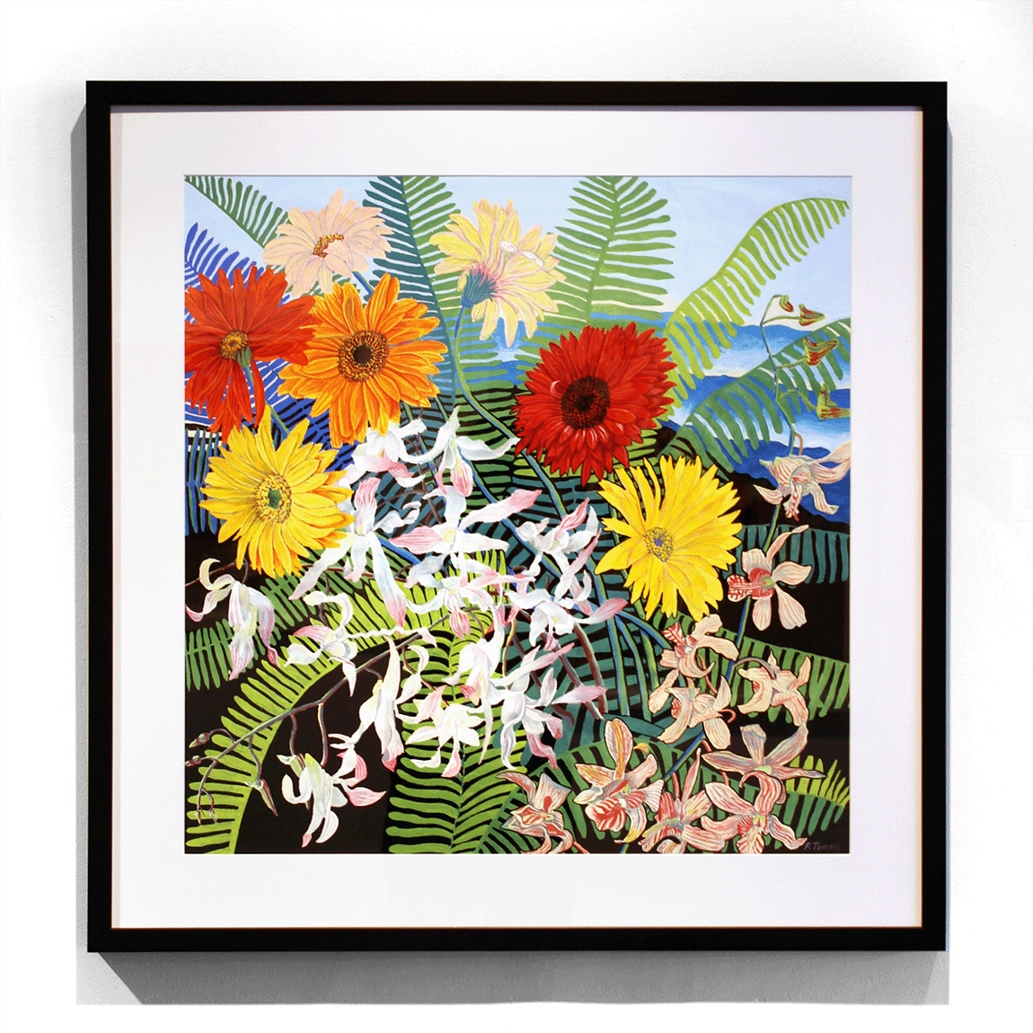 Gerbera and Orchids - Patrick Tyman - Original Painting – Boyd-Dunlop ...